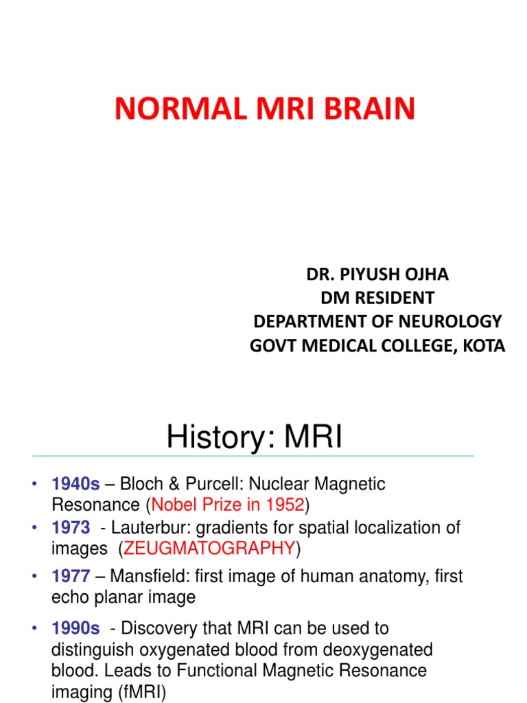 MRI Brain Imaging Techniques Overview | PDF | Corpus Callosum ...