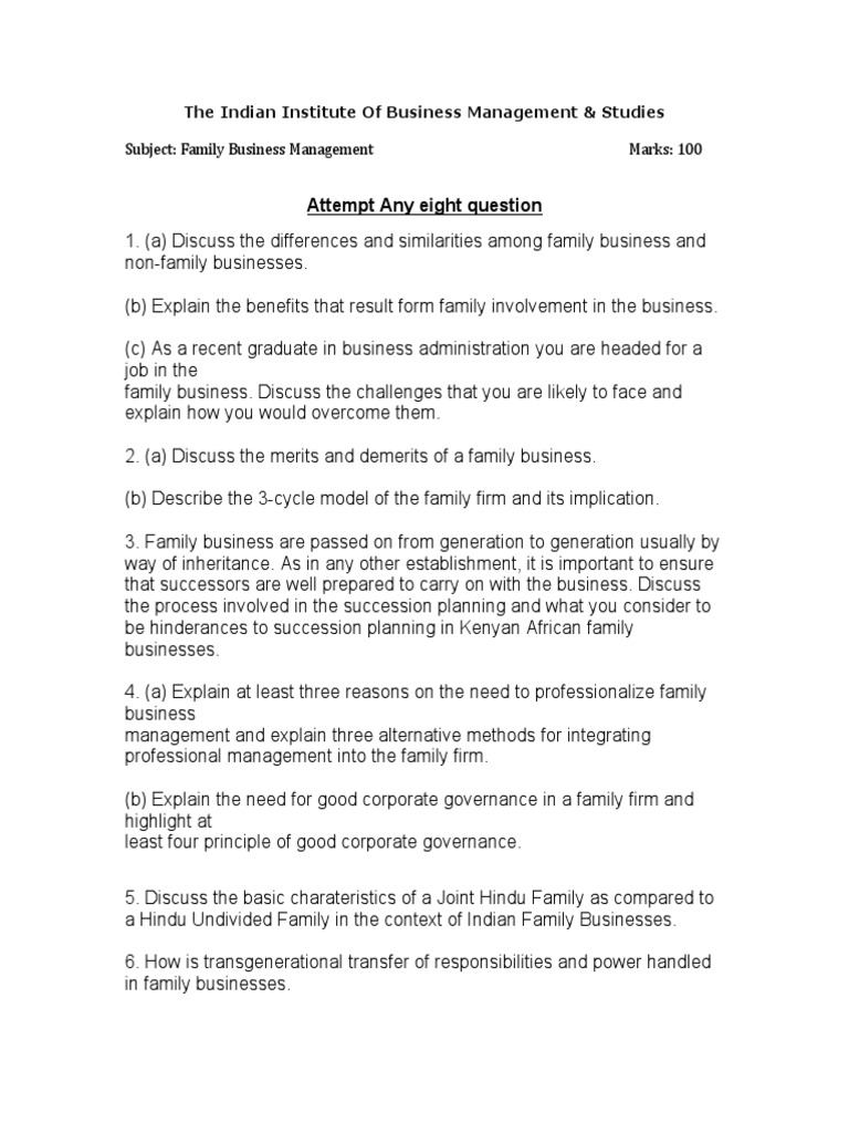 Family Business Management | PDF | Corporate Governance | Governance