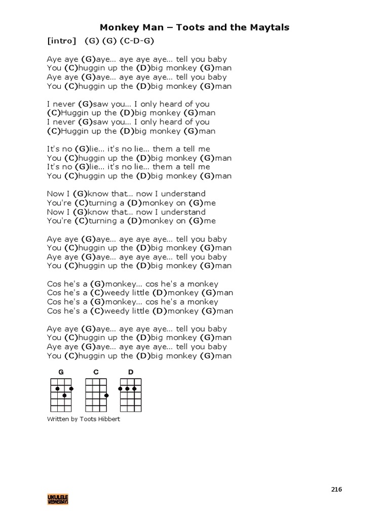 "Monkey Man Lyrics by Toots and the Maytals" | PDF | Teaching Methods ...