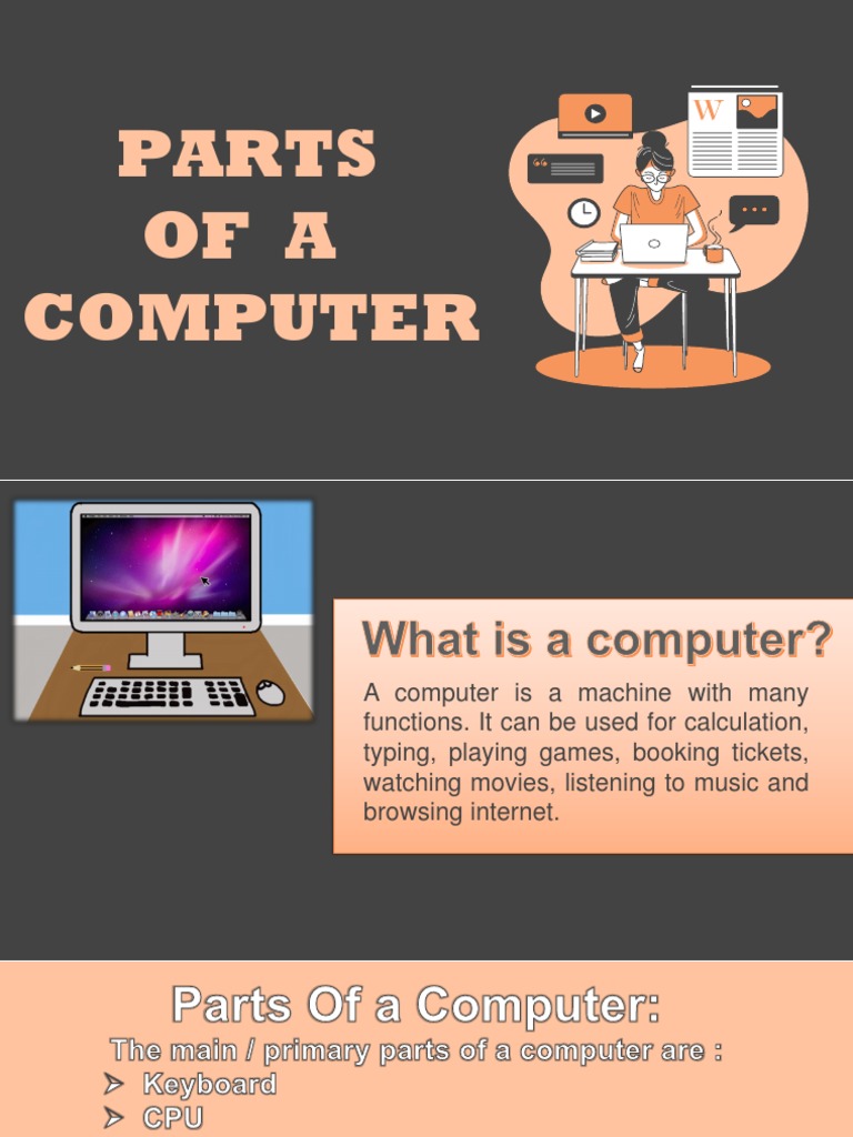 Parts of A Computer-Class 1 | PDF | Computers