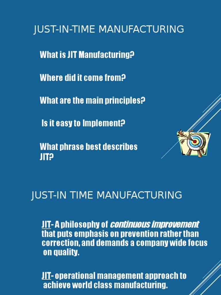 Just-In-Time Manufacturing | PDF | Inventory | Production And Manufacturing