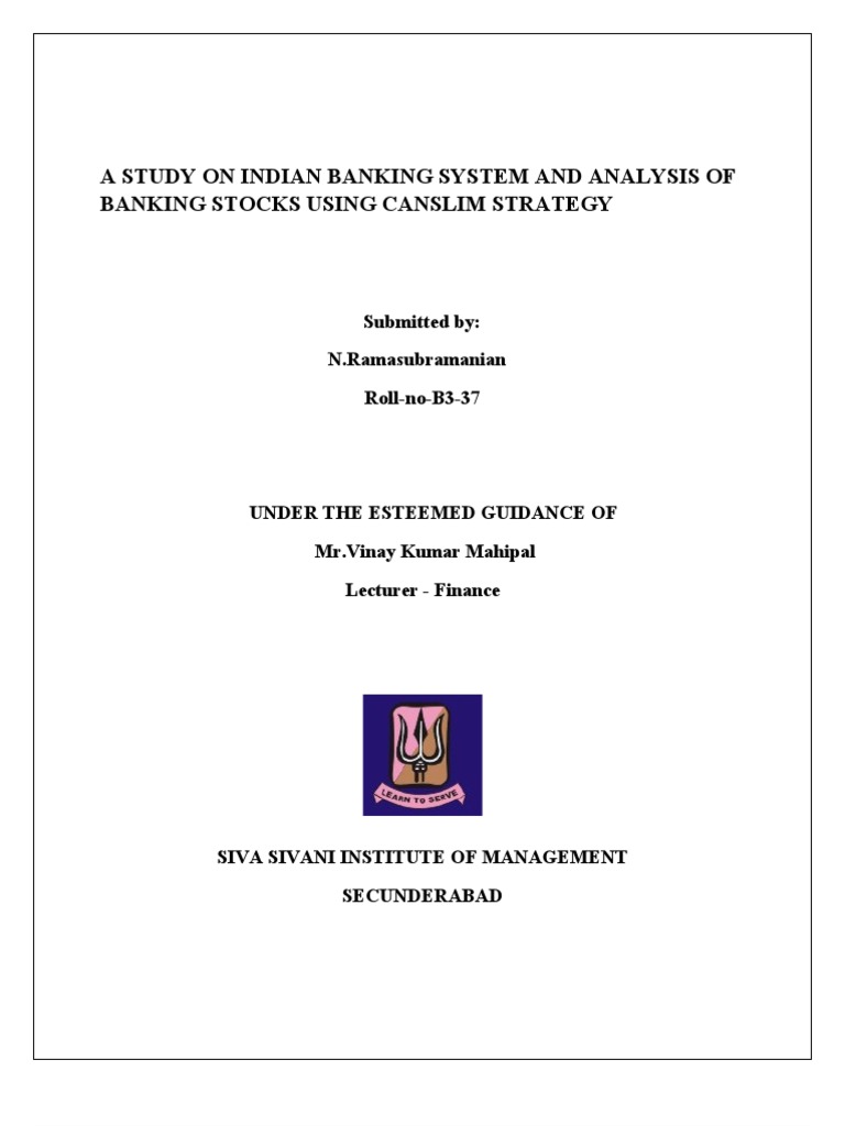 CAN SLIM Analysis | PDF | Basel Ii | Reserve Bank Of India