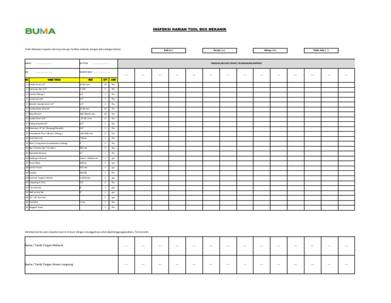 Form P2H Tool Box | PDF