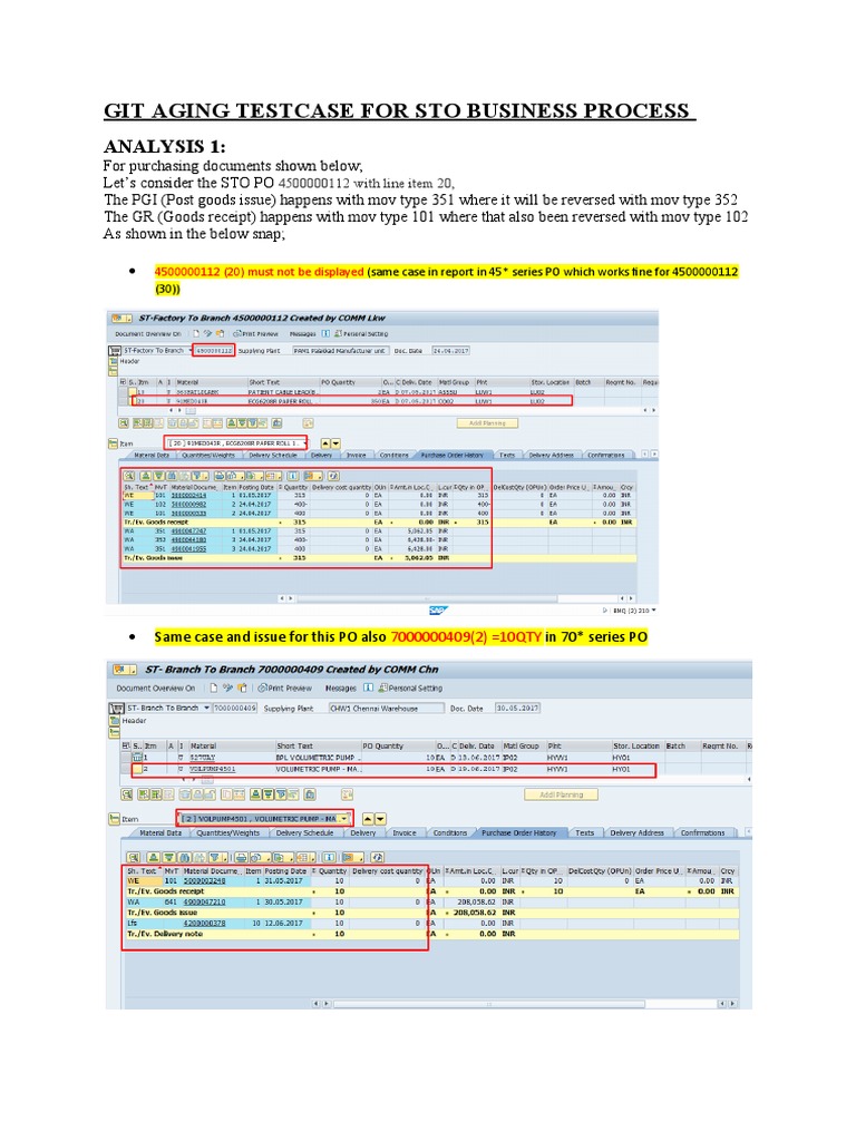 Git Aging Testcase - Reportchanges - 10022020 | PDF