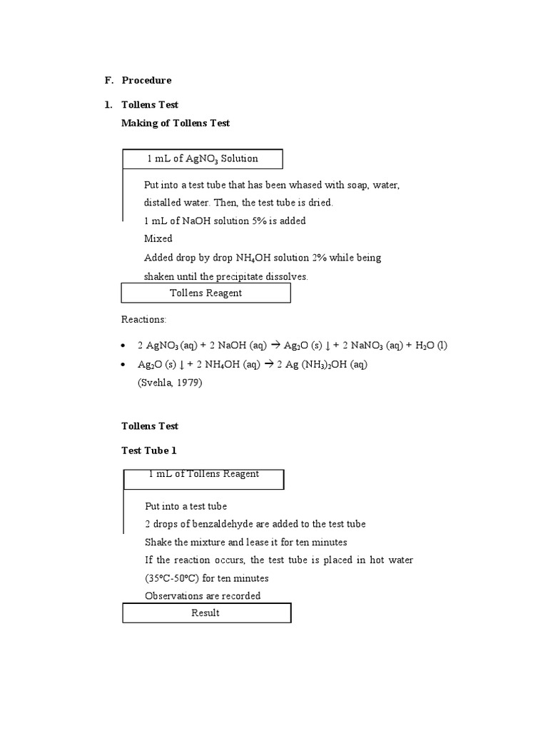 Procedure Aldehyde and Ketones | PDF | Filtration | Chemical Compounds