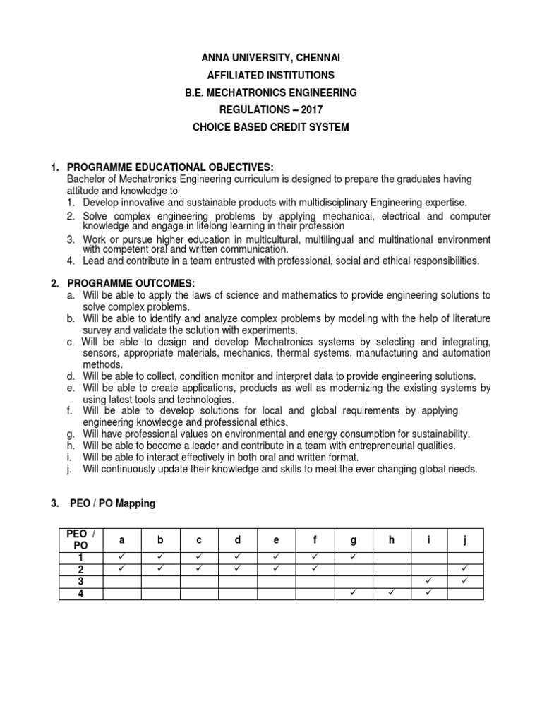 R17 Mechatronics Syllabus PDF | PDF | Integral | Differential Calculus