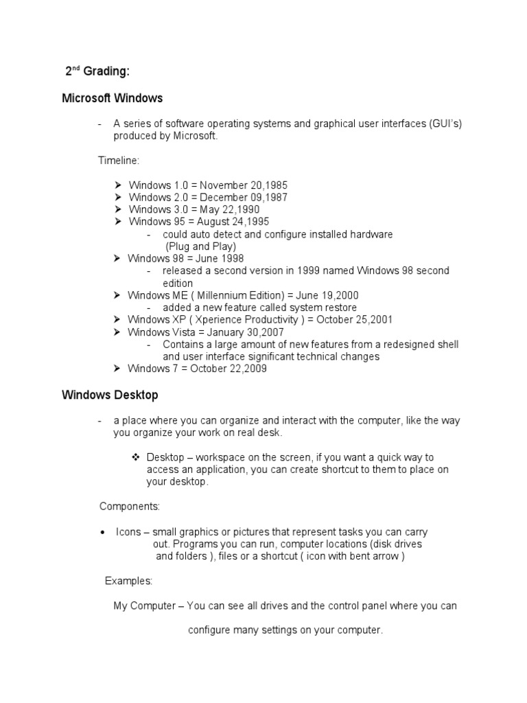 History of Microsoft Windows & Word Processing | PDF | Typewriter ...