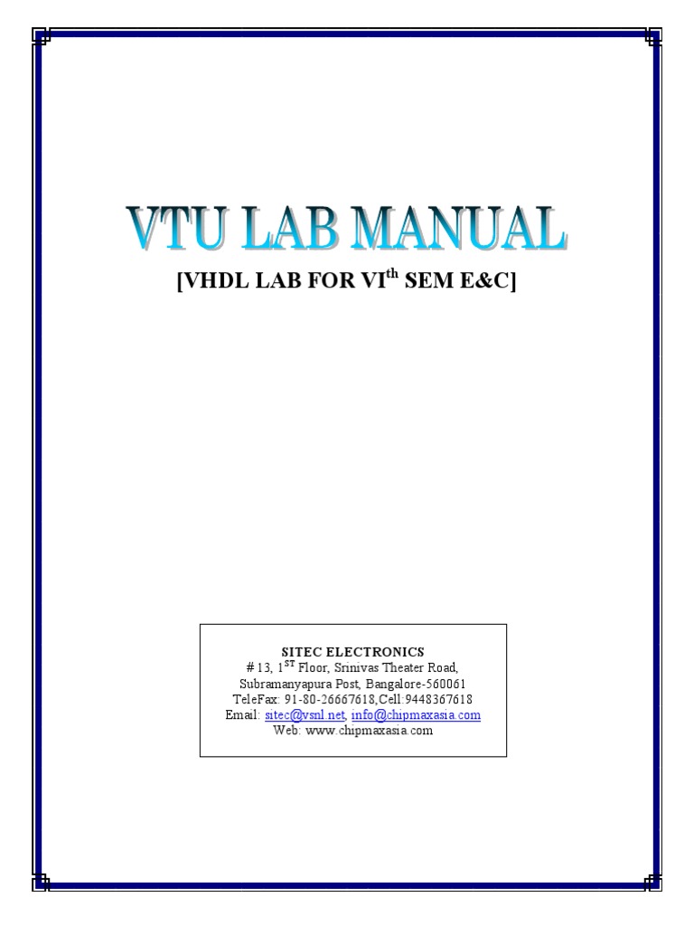 Lab Manual | Download Free PDF | Vhdl | Field Programmable Gate Array