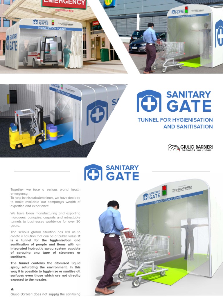 SANITARY GATE - Tunnel For Hygienisation and Sanitisation Giulio ...
