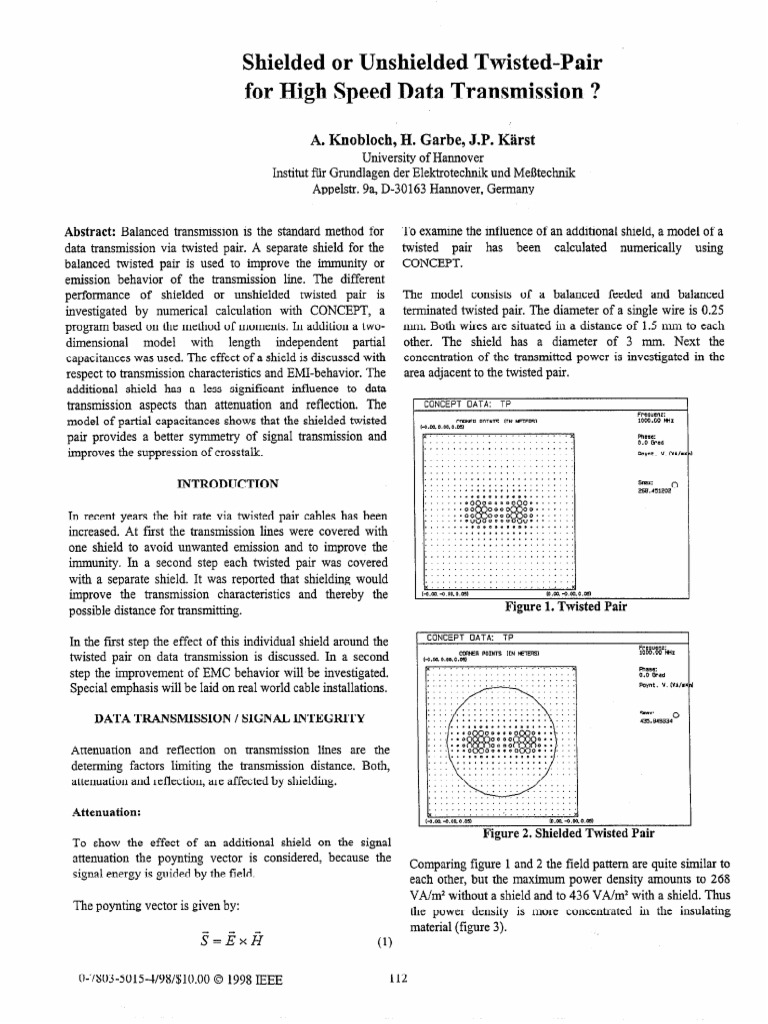 Capacitance Modelling Lan Cables | PDF | Transmission Line | Electric ...