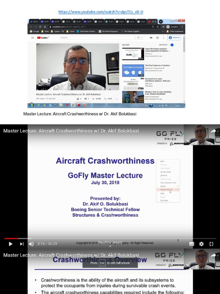 Lecture Aircraft Crashworthiness by Dr. Akif Bolukbasi | PDF