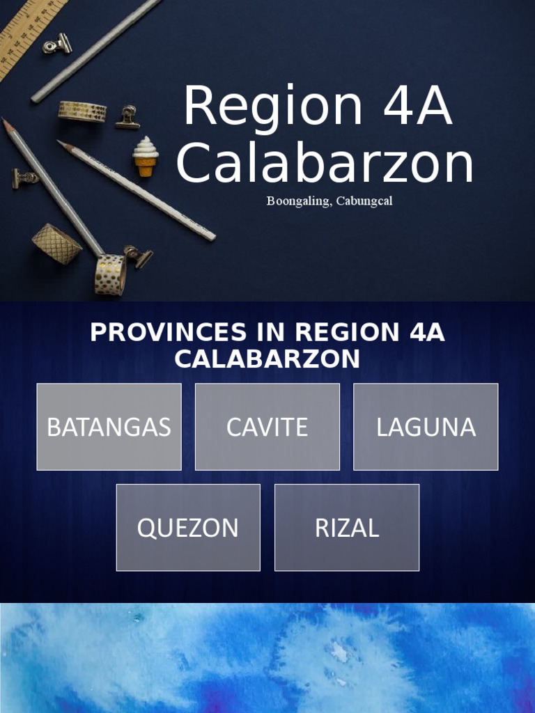 Region 4A Calabarzon: Boongaling, Cabungcal | PDF | Philippines | Unrest