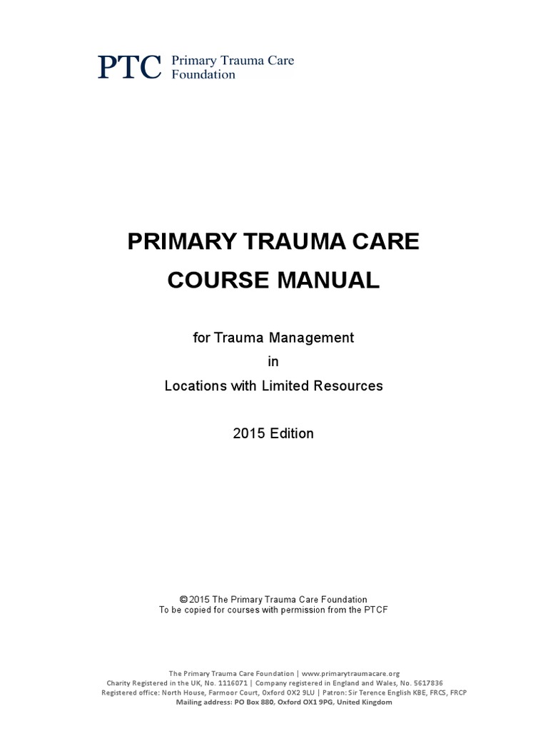 Primary Trauma Care Course Manual 2015 | PDF