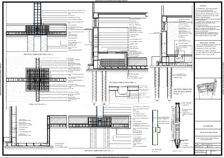 Constructions - Pile Foundation Details | PDF | Deep Foundation | Masonry