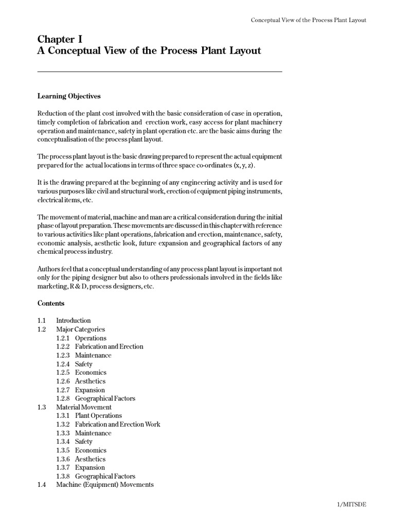 Conceptual View of The Process Plant Layout | PDF | Pump | Pipeline ...