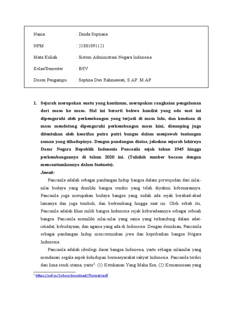 Dinda Septiana - Uts Sankri | PDF