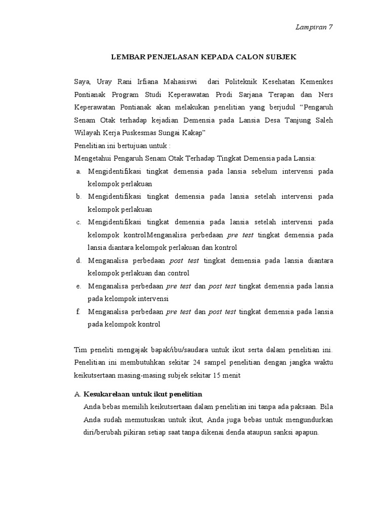 23 Lampiran 7 Lembar PSP | PDF