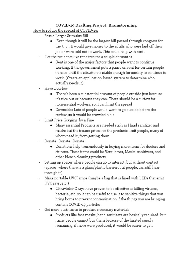 Drafting Brainstorming Process | PDF