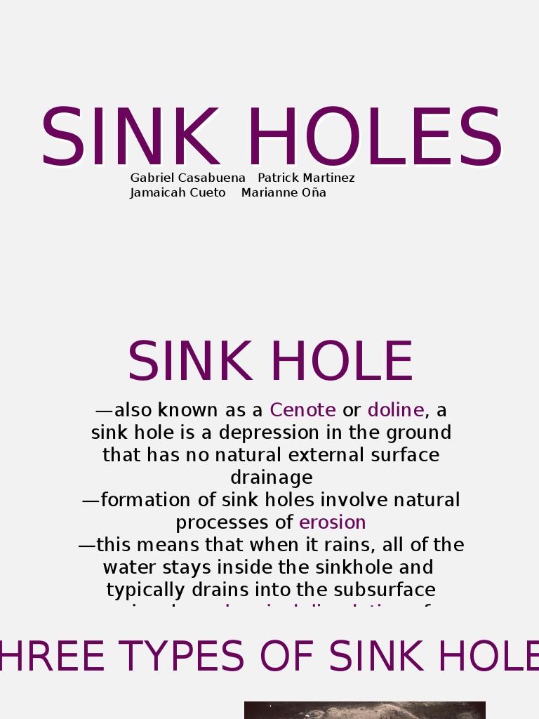 Sink Holes | PDF