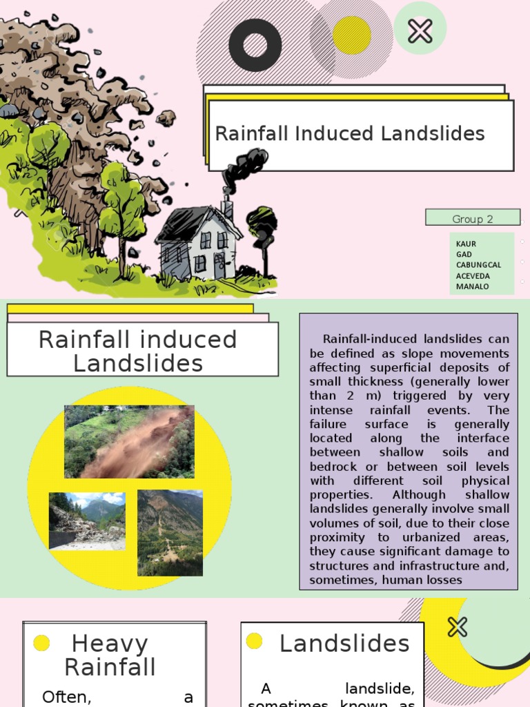 Rainfall Induced Landslides: Group 2 | PDF | Landslide | Natural Hazards