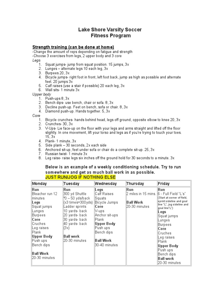 2020 Soccer Workouts | PDF | Physical Exercise | Recreation