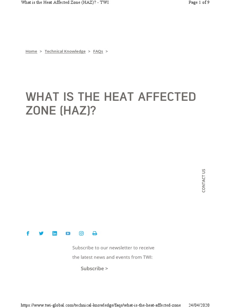 What Is The Heat Affected Zone (Haz) ?: Home Technical Knowledge Faqs ...