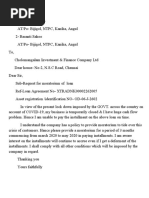 Moratorium Request Letter V1 | PDF