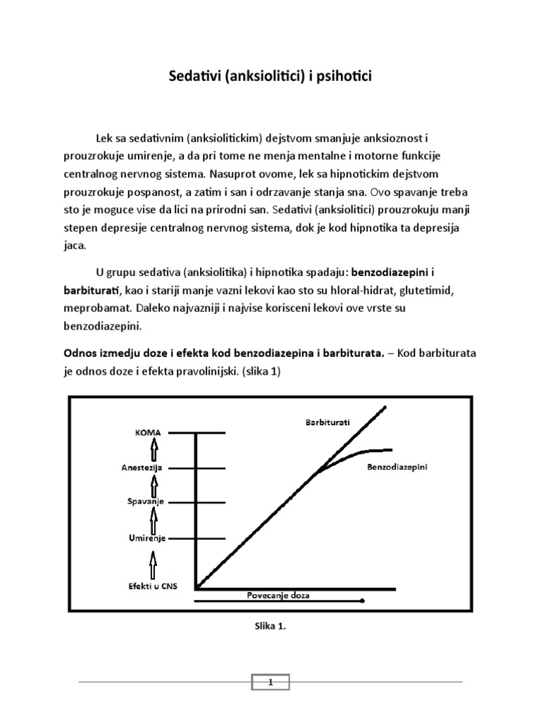 Anksiolitici, Sedativi I Hipnotici | PDF