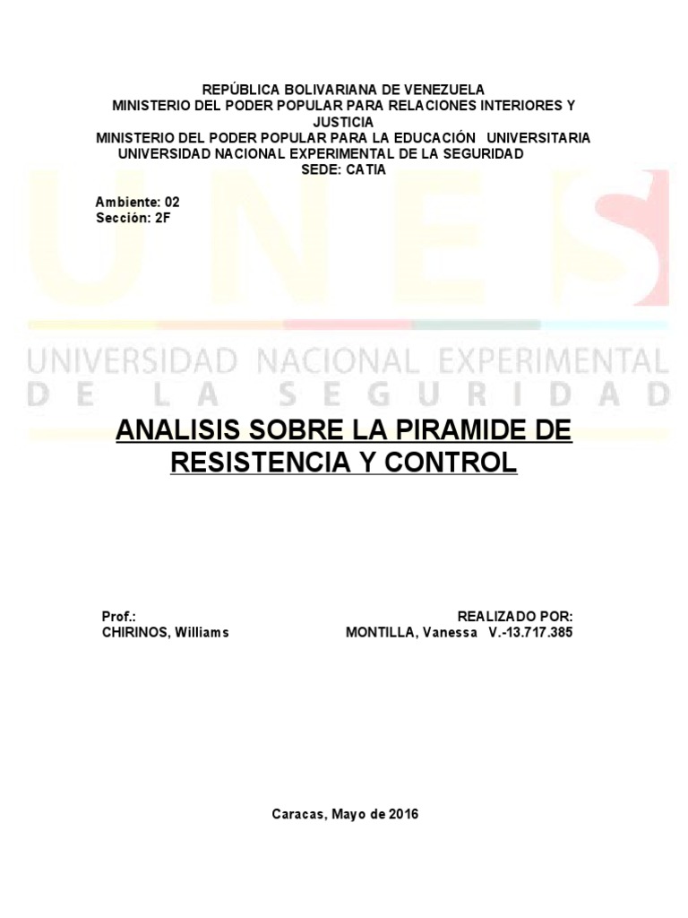 Piramide de Resistencia y Control | PDF | Policía | Color