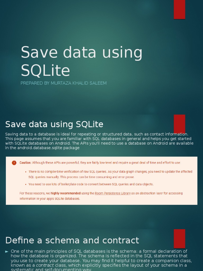 Save Data Using SQLite | PDF | Database Index | Databases