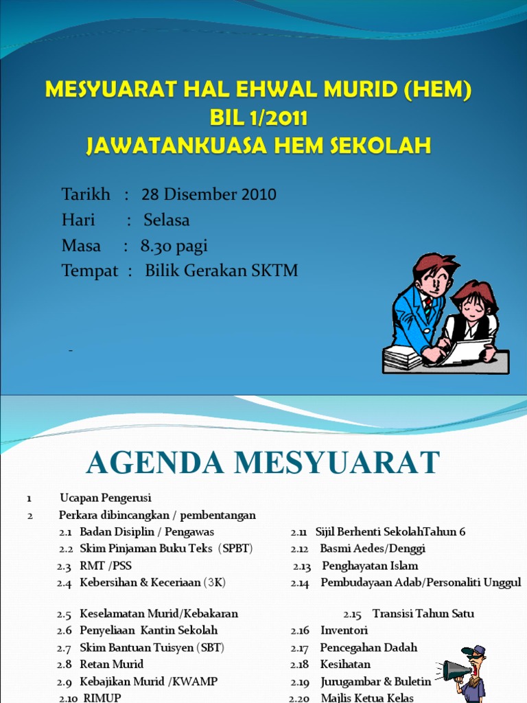 Mesyuarat Hal Ehwal Murid (Hem) | PDF