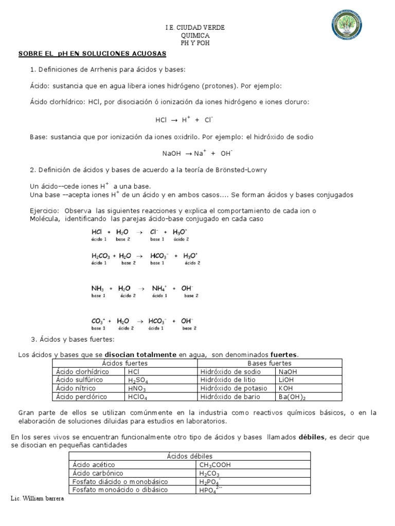 Hoja De Trabajo De Ph Poh Agua Destilada PH ácido Alcalinidad, Agua,