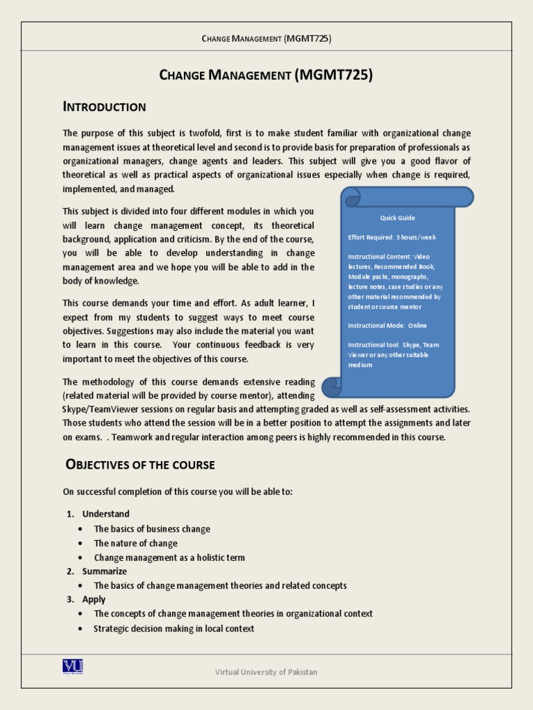 Change Management - Introduction and Flowchart | PDF | Change ...