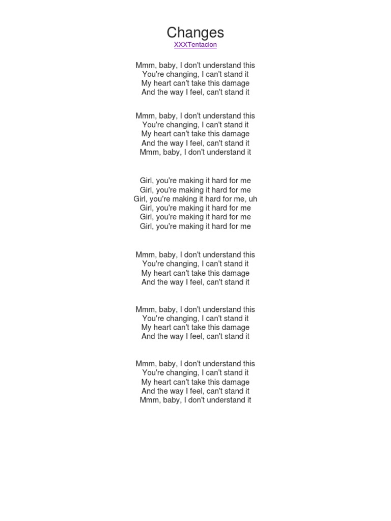 Changes - XXXTentacion | PDF