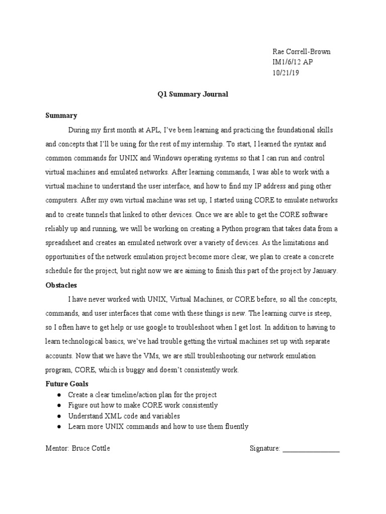 q1 Summary Journal 1 | PDF