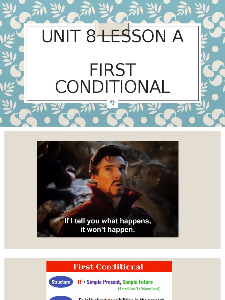 Unit 8 Lesson A First Conditional | PDF | Language Arts & Discipline
