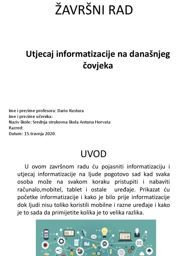 Zavrsni Rad - Primjer Powerpoint | PDF