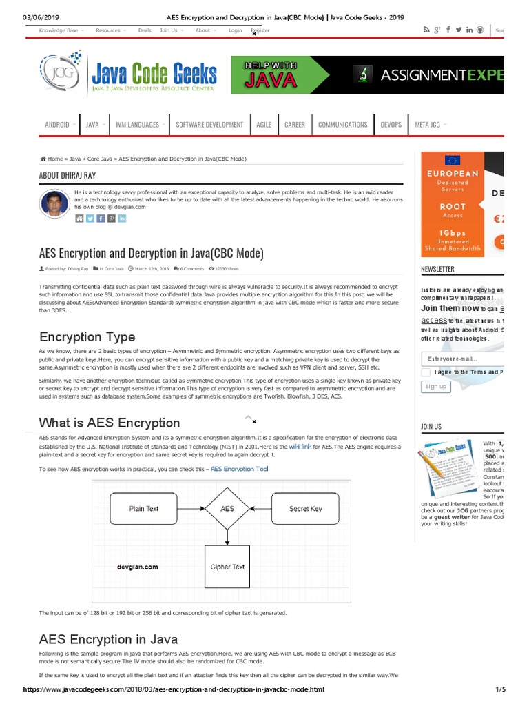 AES Encryption and Decryption in Java (CBC Mode) - Java Code Geeks ...