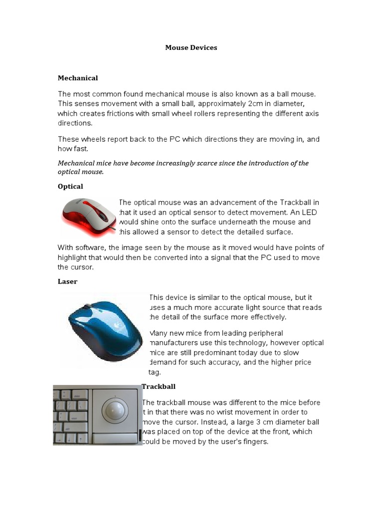 Mouse Devices: Mechanical Mice Have Become Increasingly Scarce Since ...