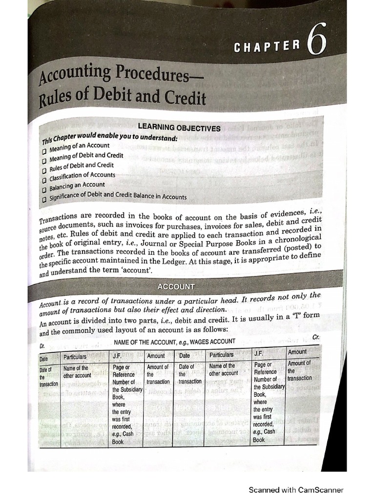 Rules For Debit and Credit Notes For Grade 11 | PDF