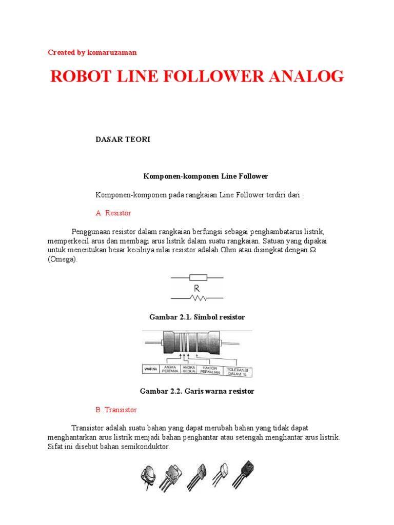 Robot Line Follower Analog | PDF