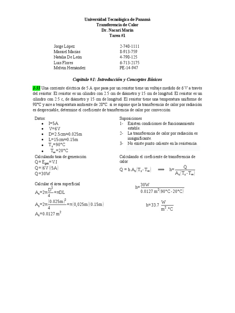 Análisis de Transferencia de Calor | PDF | Conduccion termica ...