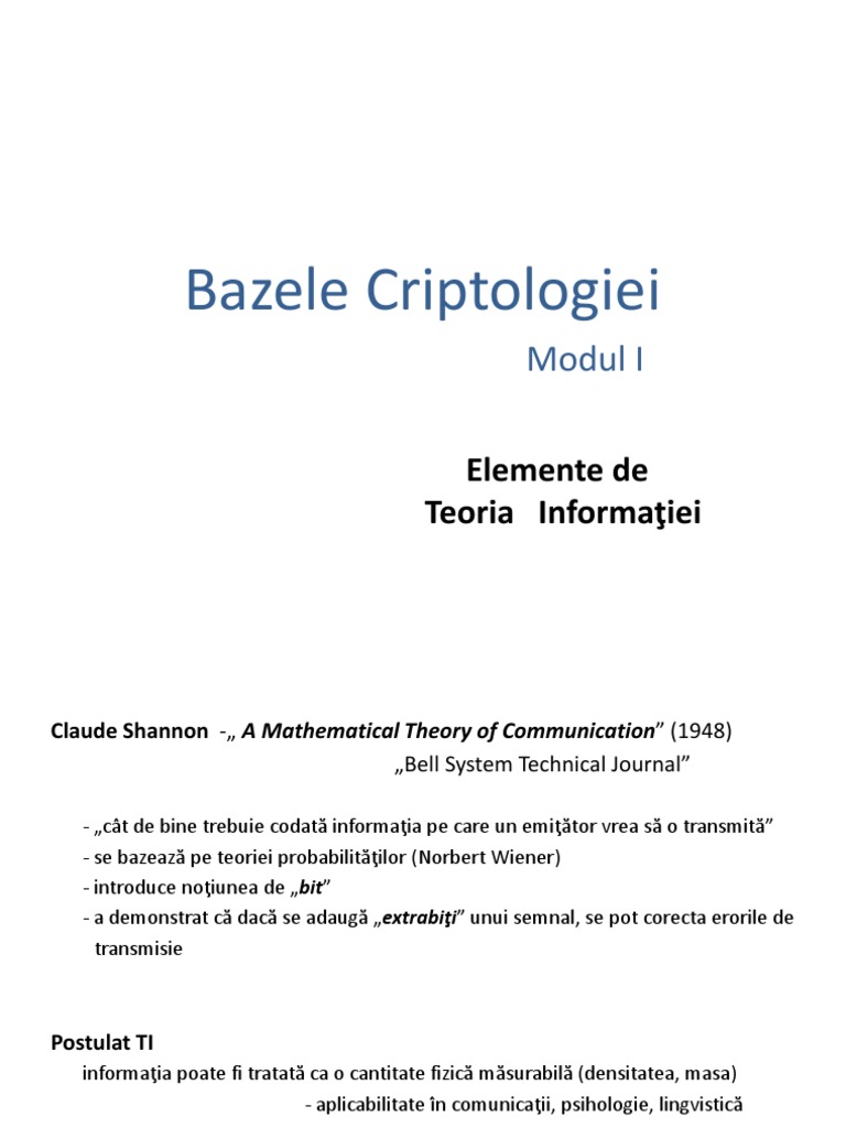 BC - 3 - Teoria Informatiei | PDF
