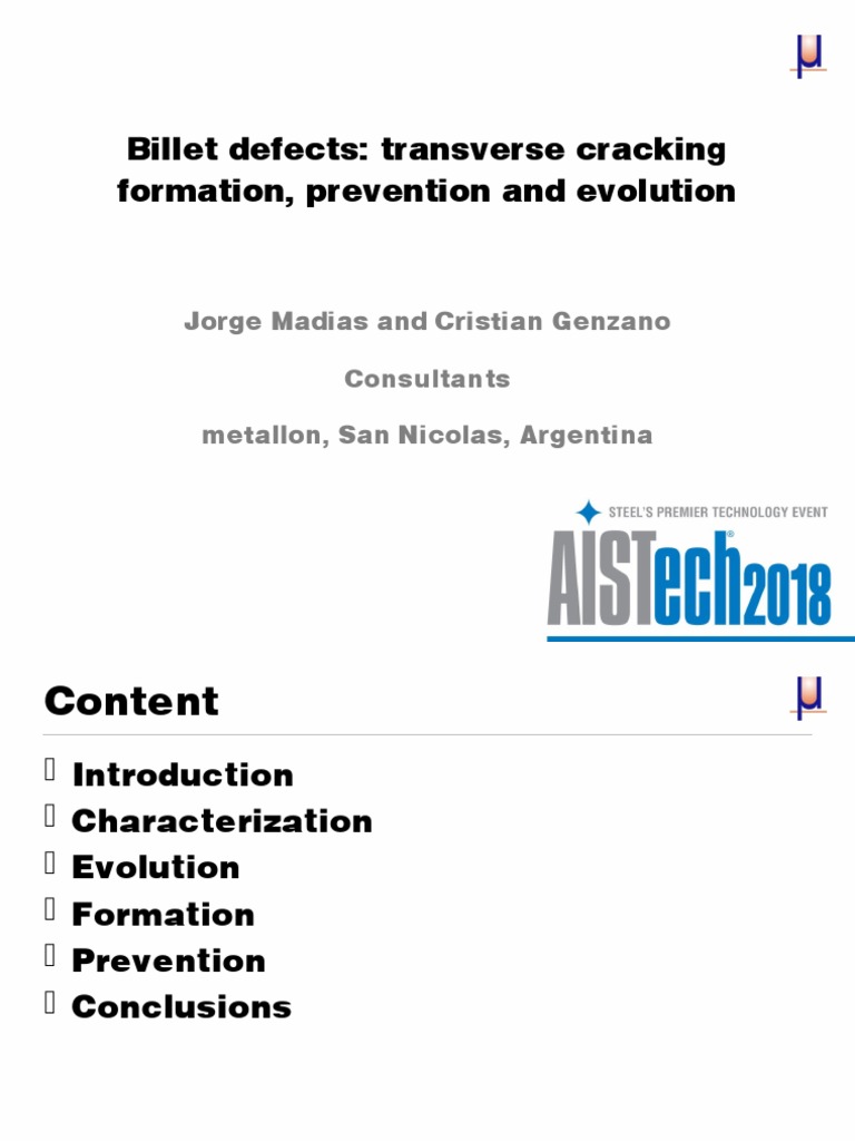 Billet Defects - Transverse Cracking Formation Prevention and Evolution ...