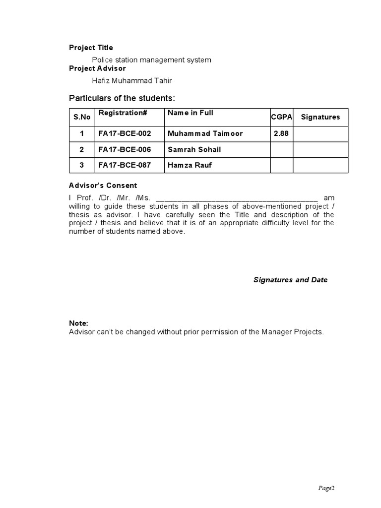 Police Management System PROJECT PROPOSAL | Download Free PDF | Police ...