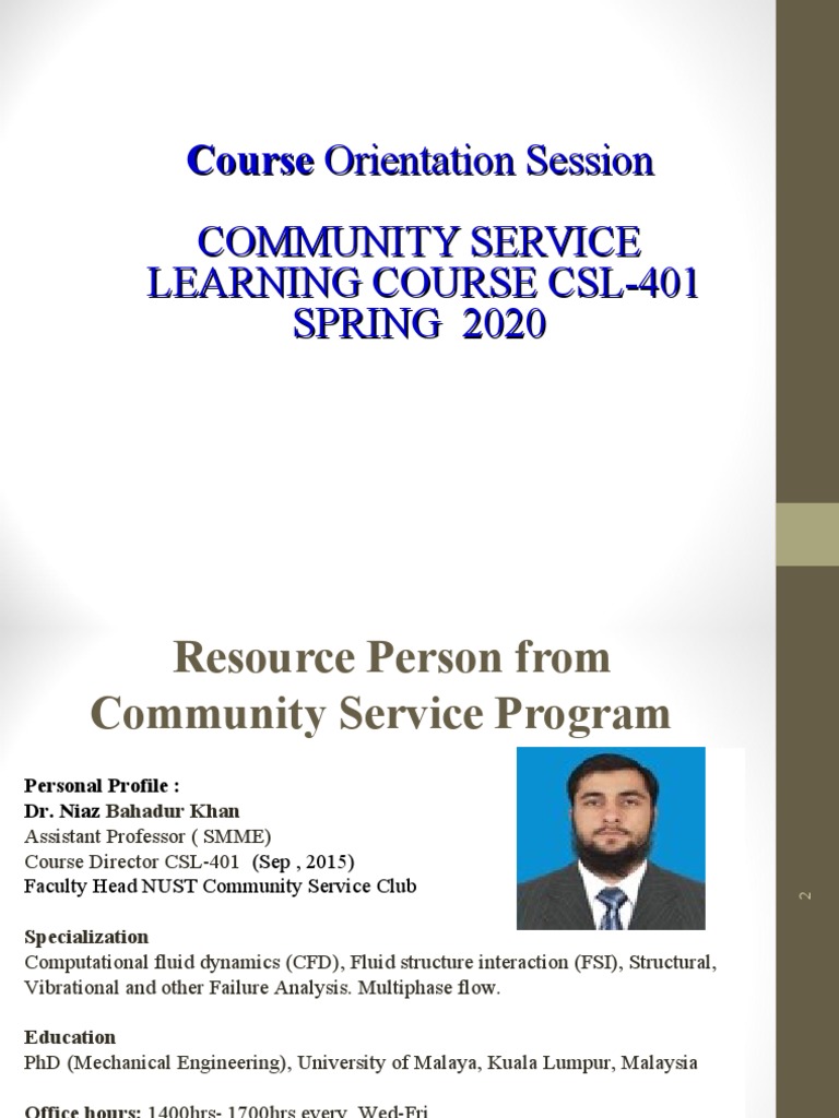 Course Orientation | PDF
