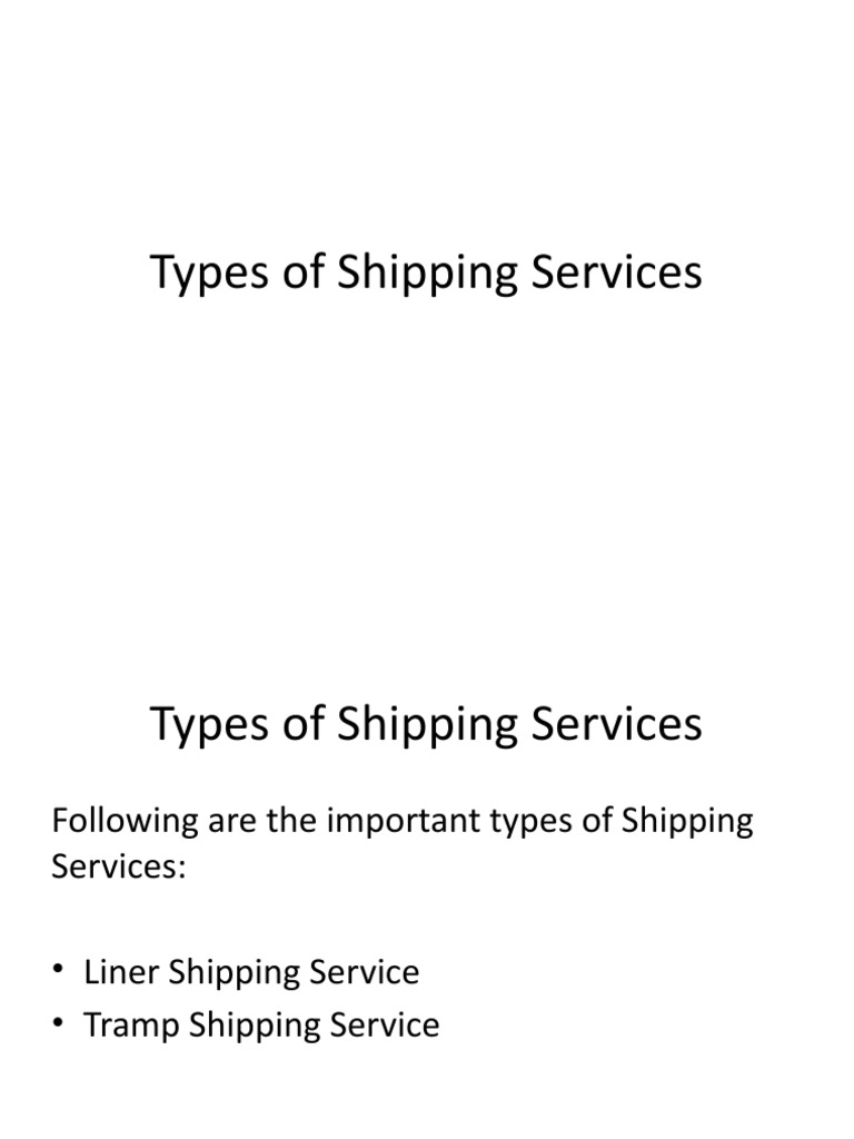 Types of Shipping Services | PDF