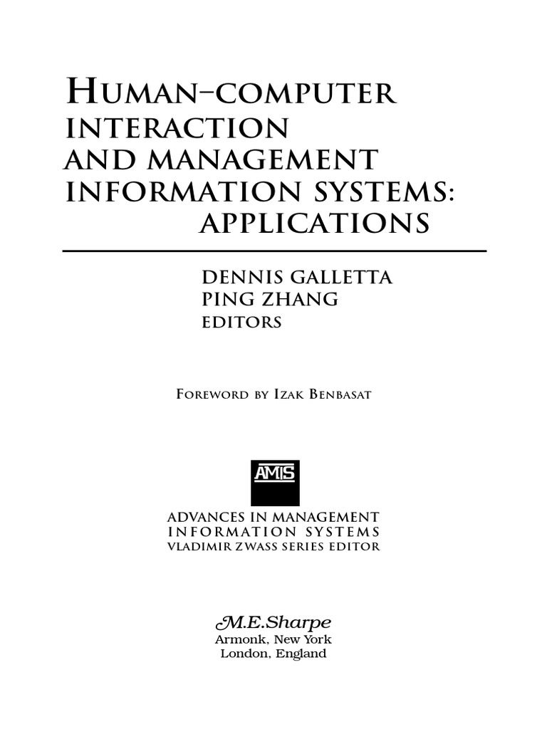 Human Computer Interaction and Management Information Systems Applications.9780765614872.36103 ...