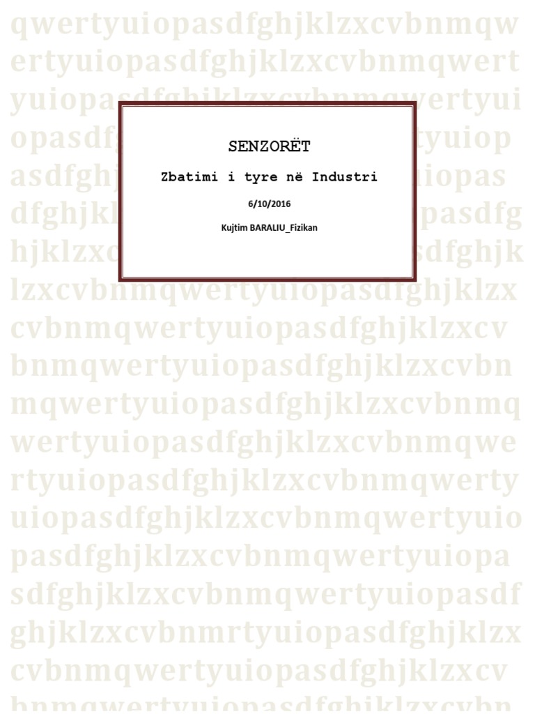 Aplikimi I Sensoreve PDF | PDF