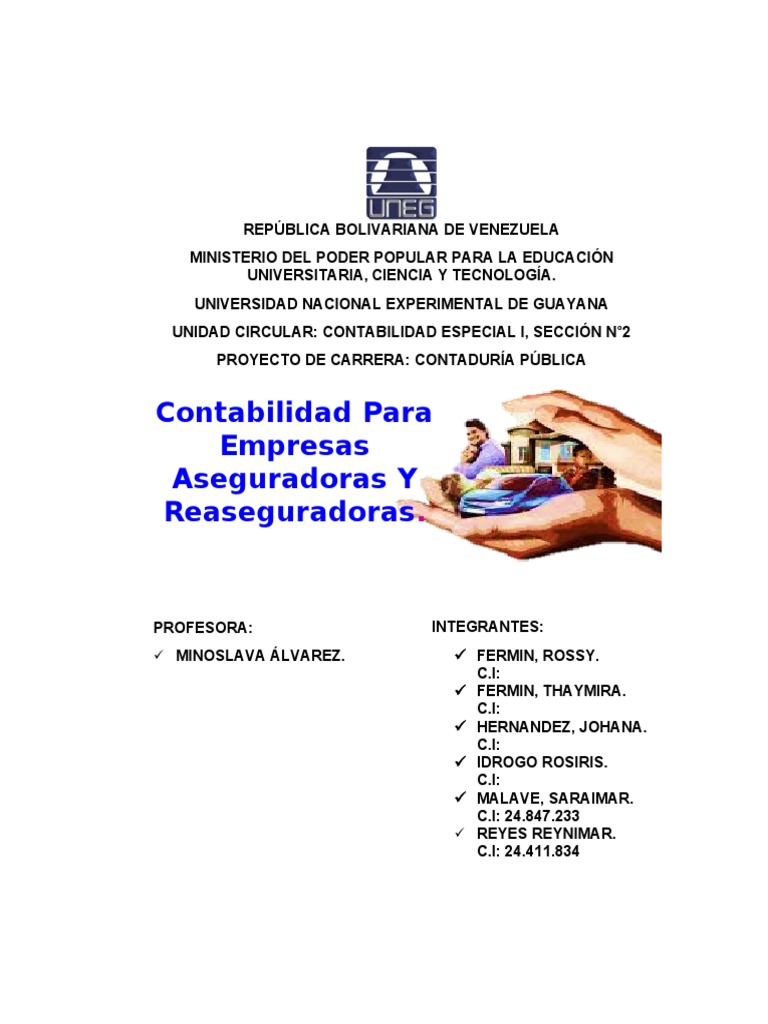 Contabilidad para Aseguradoras en Venezuela | PDF | Póliza de seguros | Reaseguro